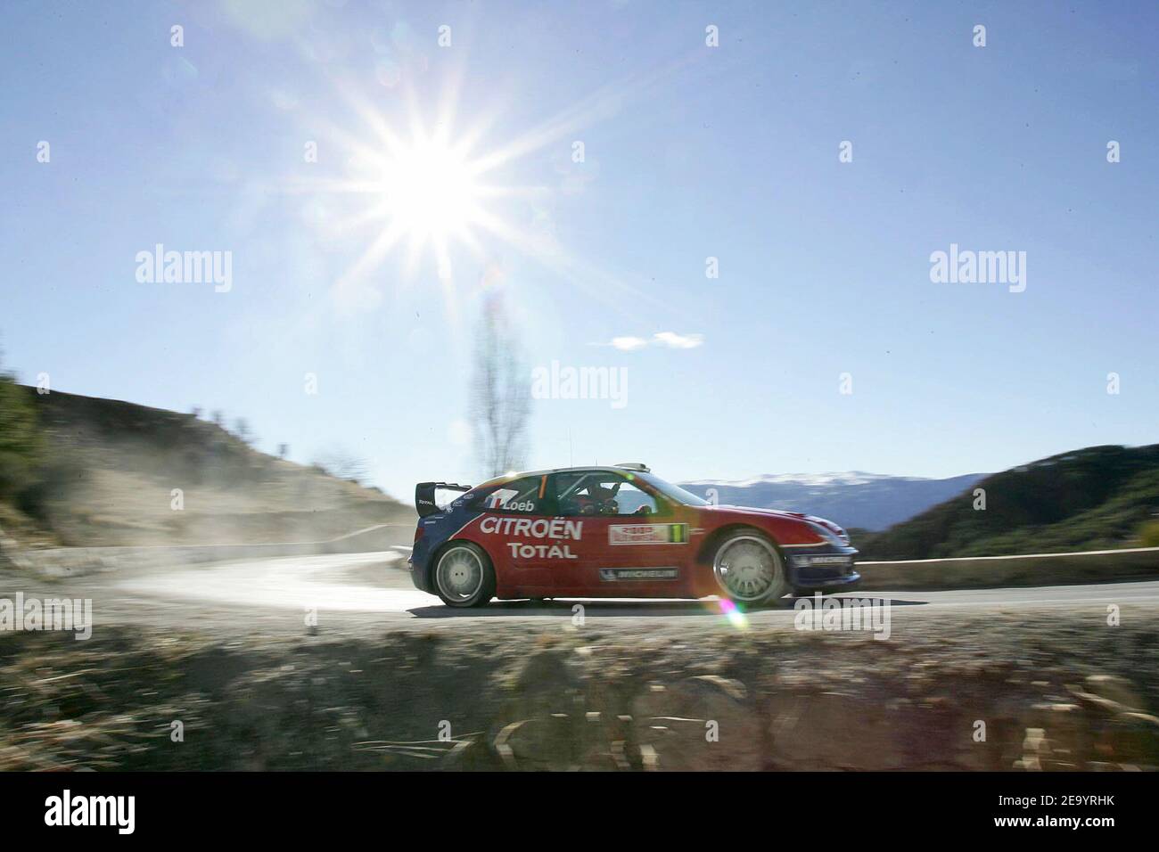 French driver Sébastien Loeb, Citroën Xsara WRC during the Monte Carlo ...