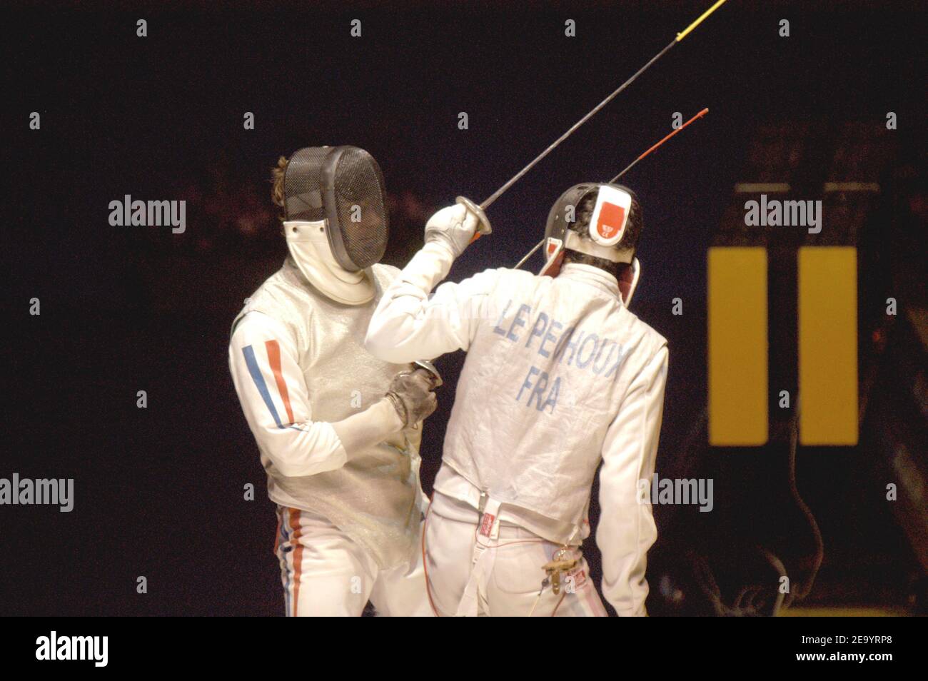 French Fencer Erwan Le Pechoux won 15-9 against French Fencer Victor ...