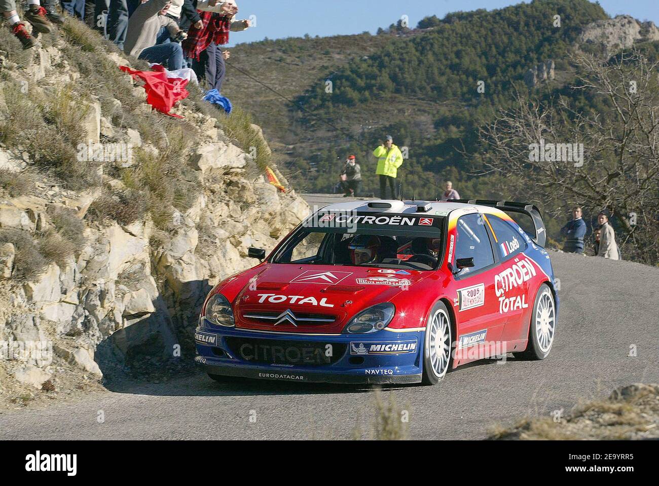 French driver Sebastien Loeb, Citroën Xsara WRC during the Monte Carlo ...