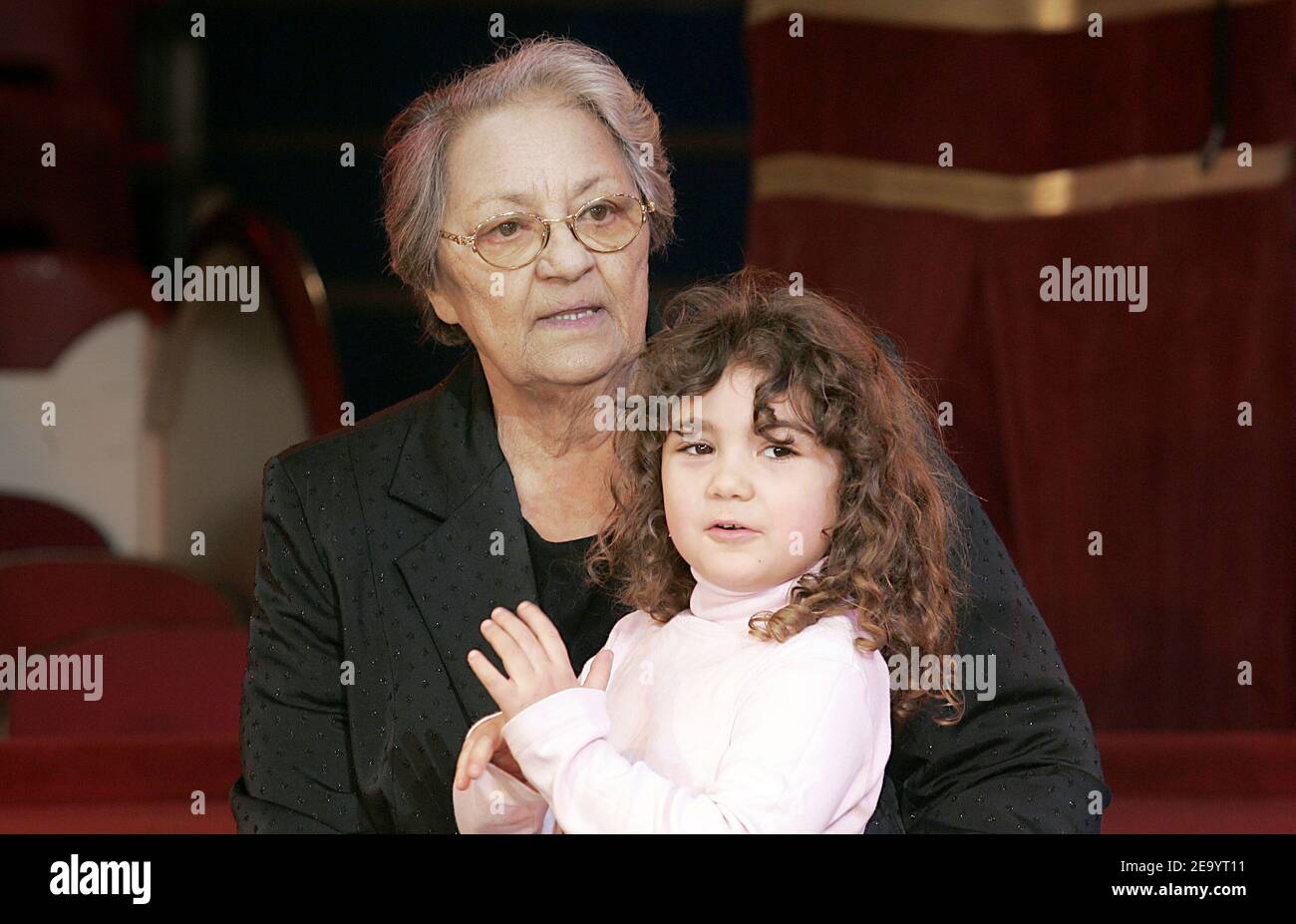 Circus owner Arlette Gruss poses with her granddaughter Laura in her ...