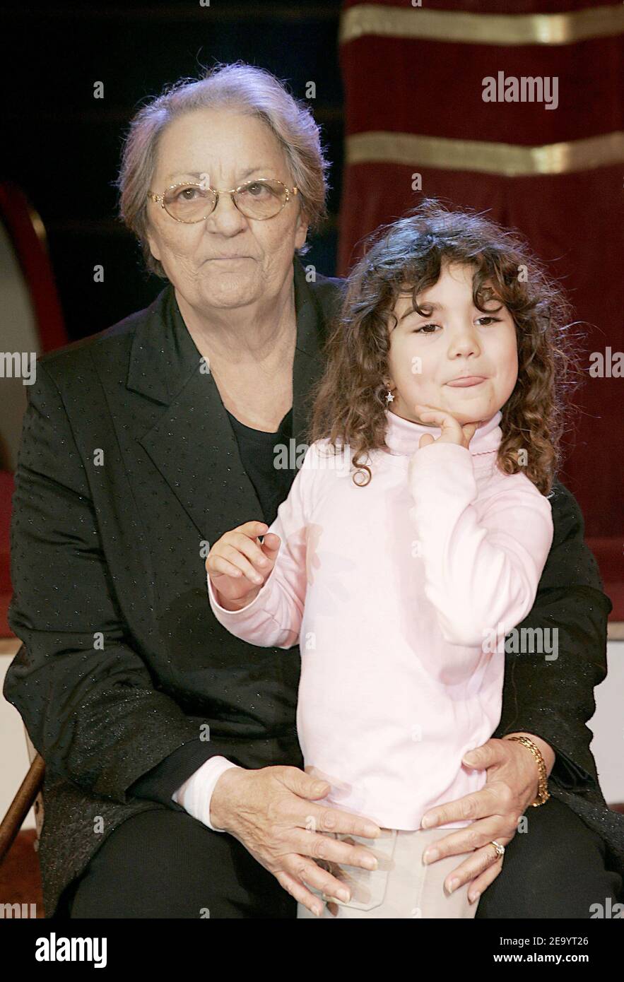 Circus owner Arlette Gruss poses with her granddaughter Laura in her ...