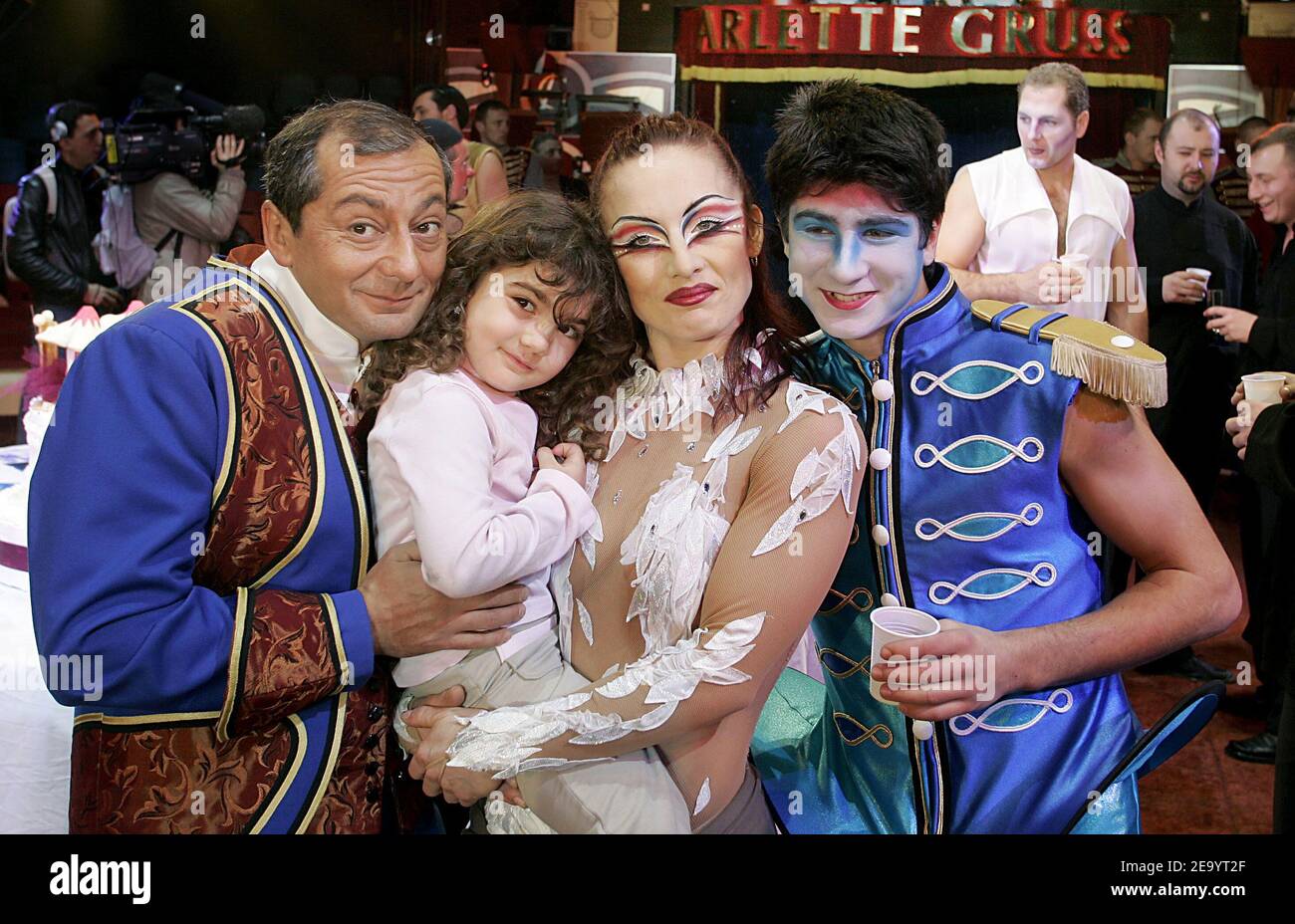 Gilbert Gruss (L), son of circus owner Arlette Gruss, poses with his ...