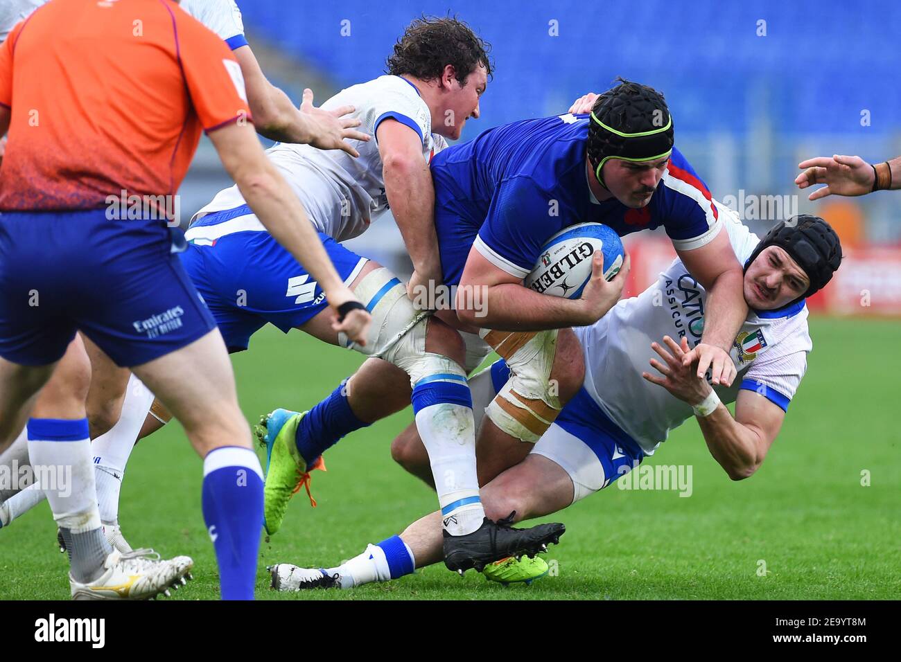 Dylan Cretin of, France. , . Italy v France, Rugby, Six nation (Photo ...