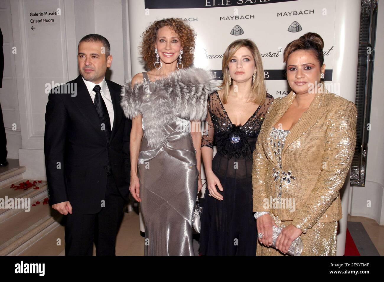 (L-R) Lebanese fashion designer Elie Saab, U.S. actress Marisa Berenson ...