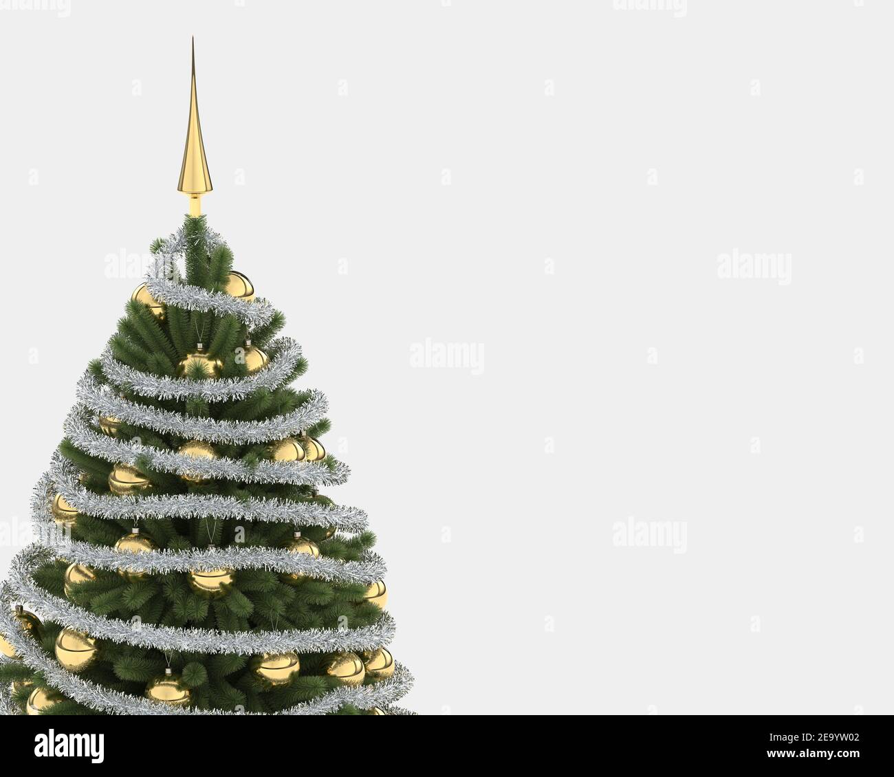 Christmas tree isolated on grey background. 3d rendering - illustration ...