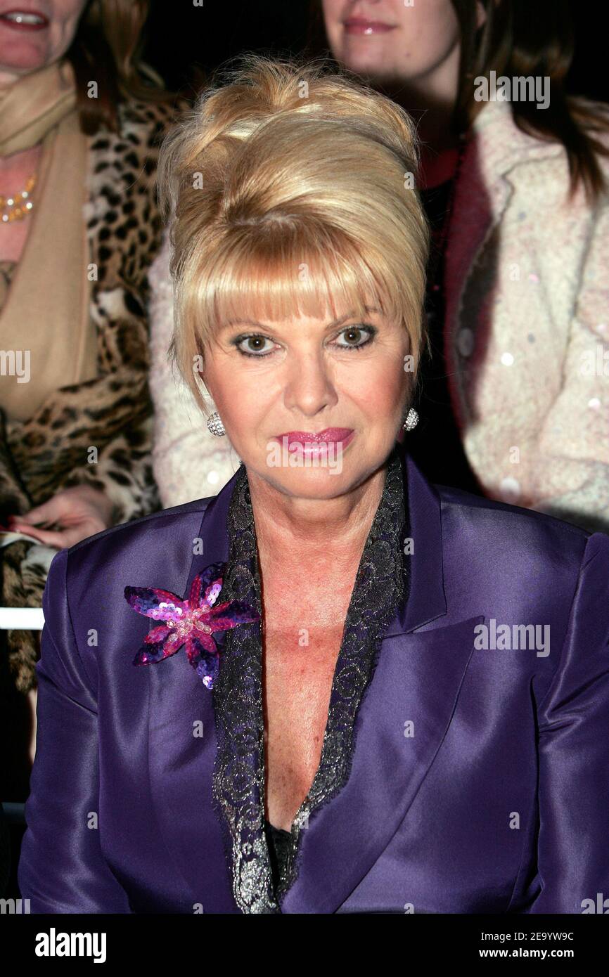 Ivana Trump poses prior French designer Christian Lacroix's Haute ...