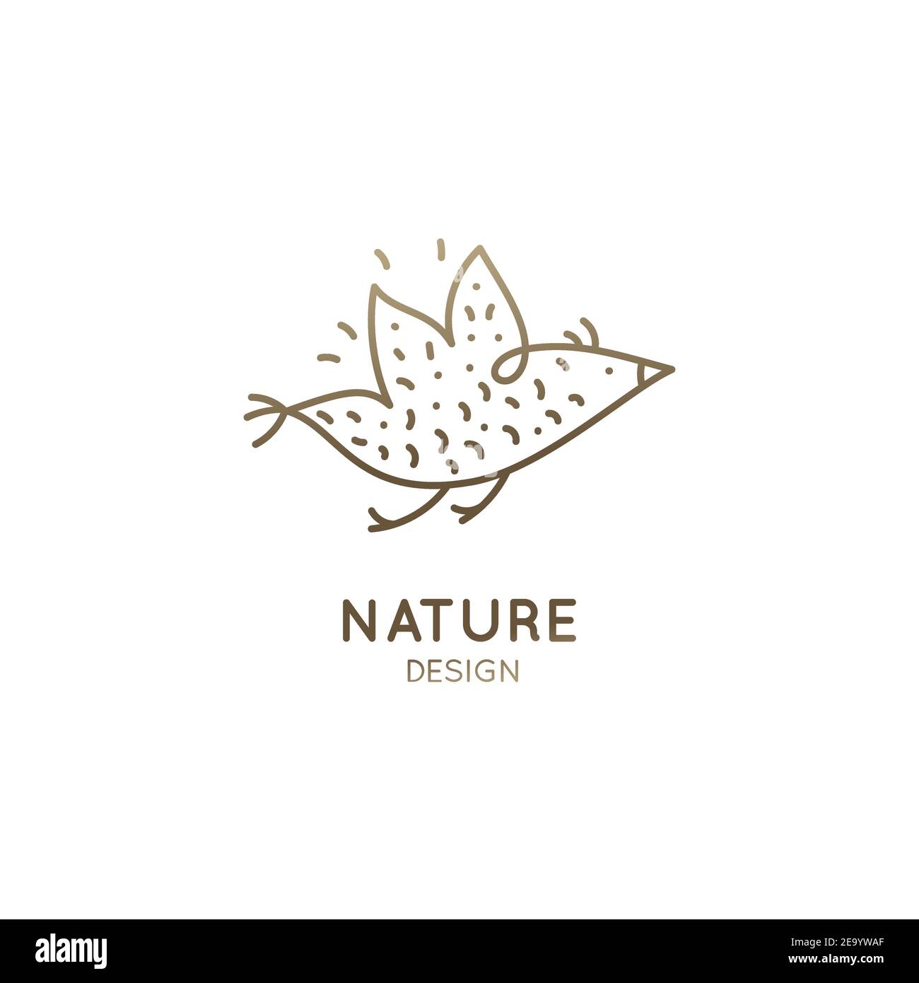 Hand drawn sparrow logo Stock Vector Images - Alamy