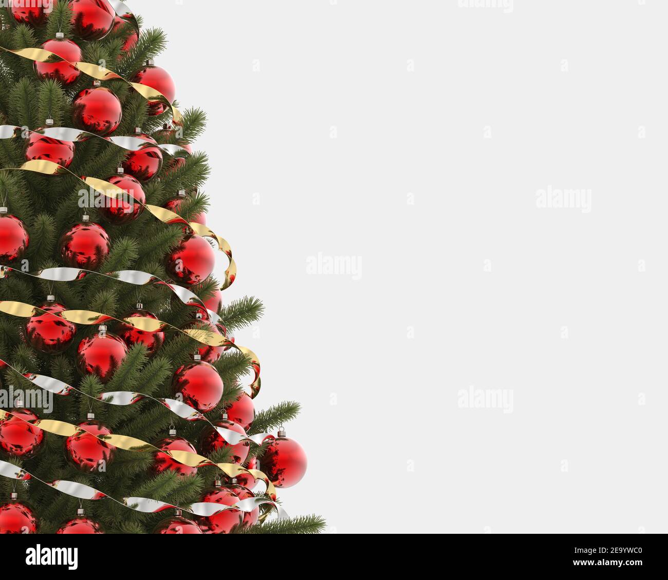 Christmas tree isolated on grey background. 3d rendering - illustration ...