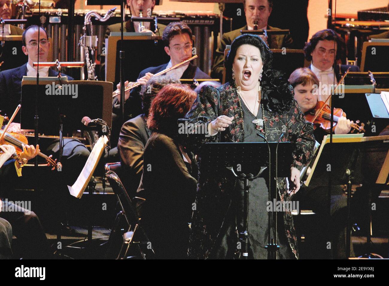 Spanish lyric singer, Monserrat Caballe performs during the Music ...