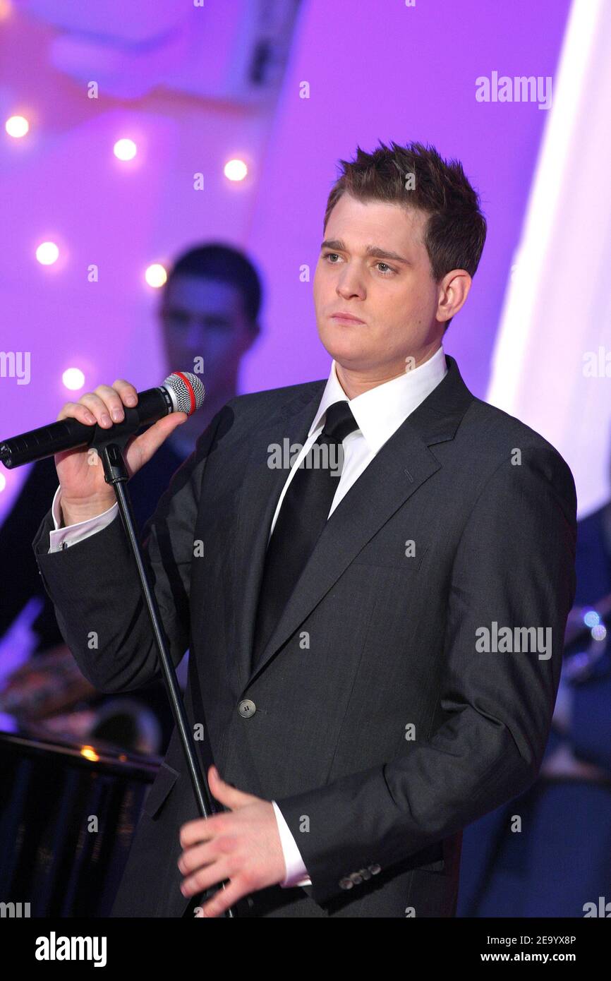 Canadian singer Michael Buble attends the taping of Michel Drucker's ...