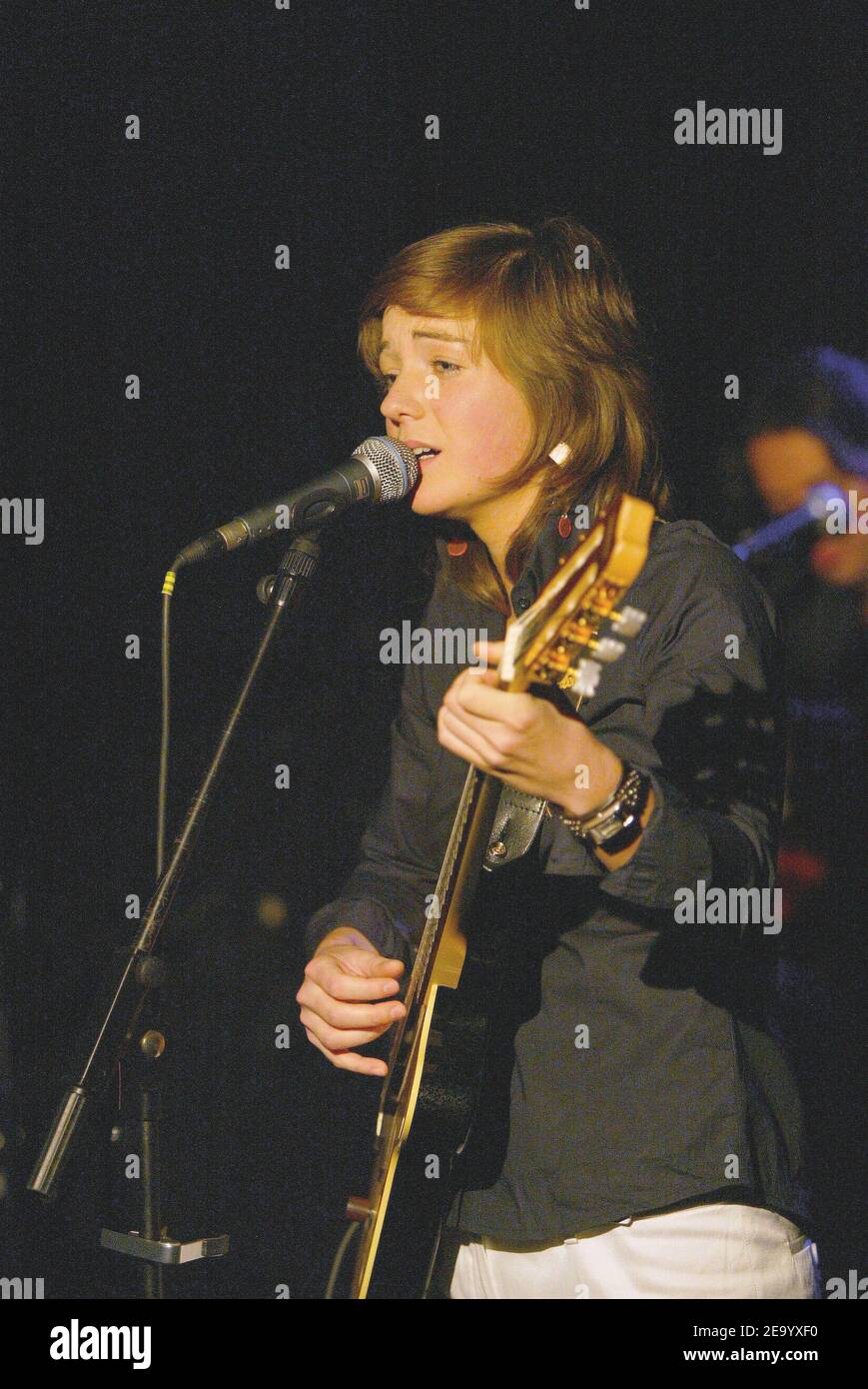 French singer Anne-Laure Sibon perfoms at 'Le sentier des halles' in ...