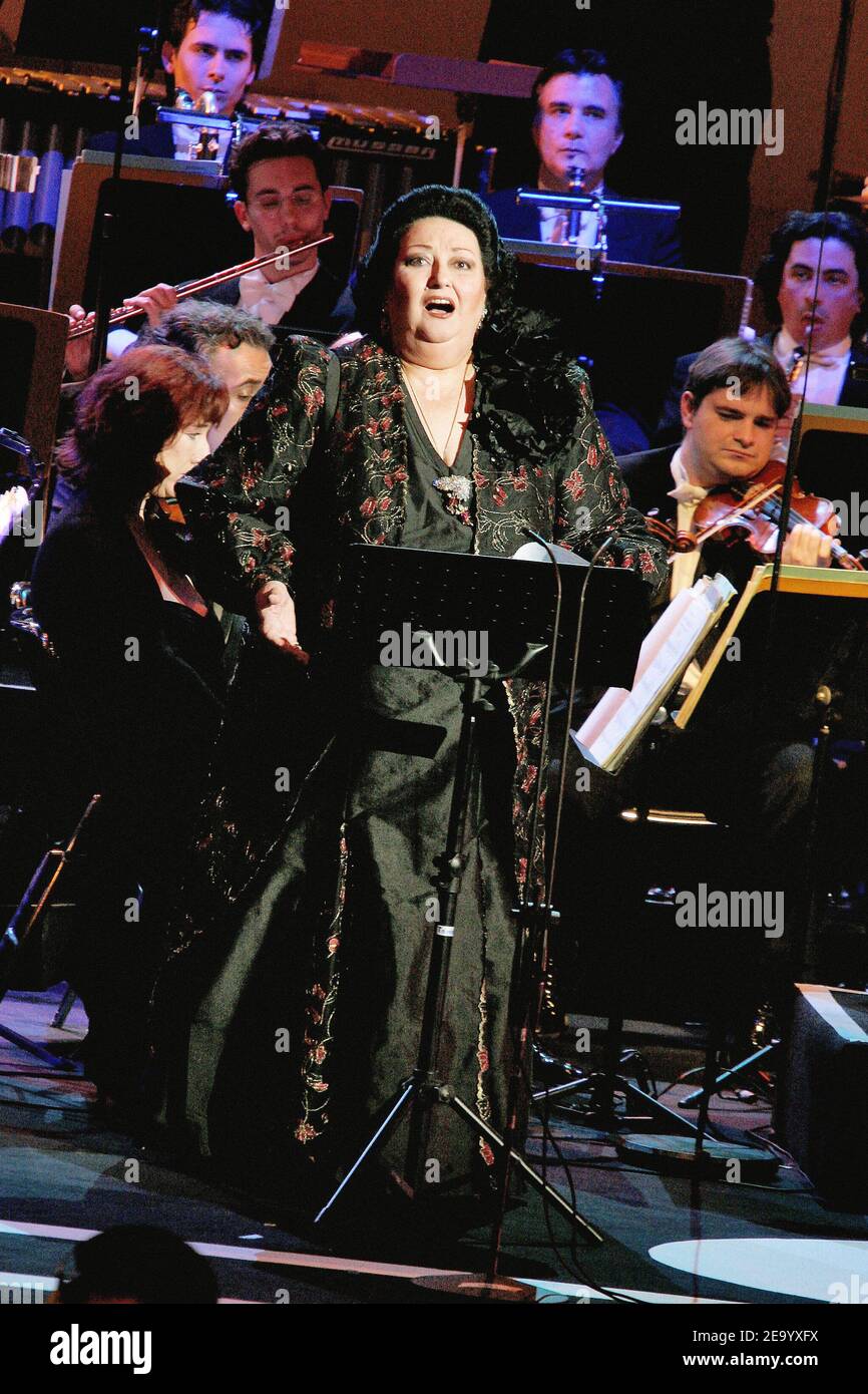 Spanish soprano Montserrat Caballe performs during the 'Victoires de la ...