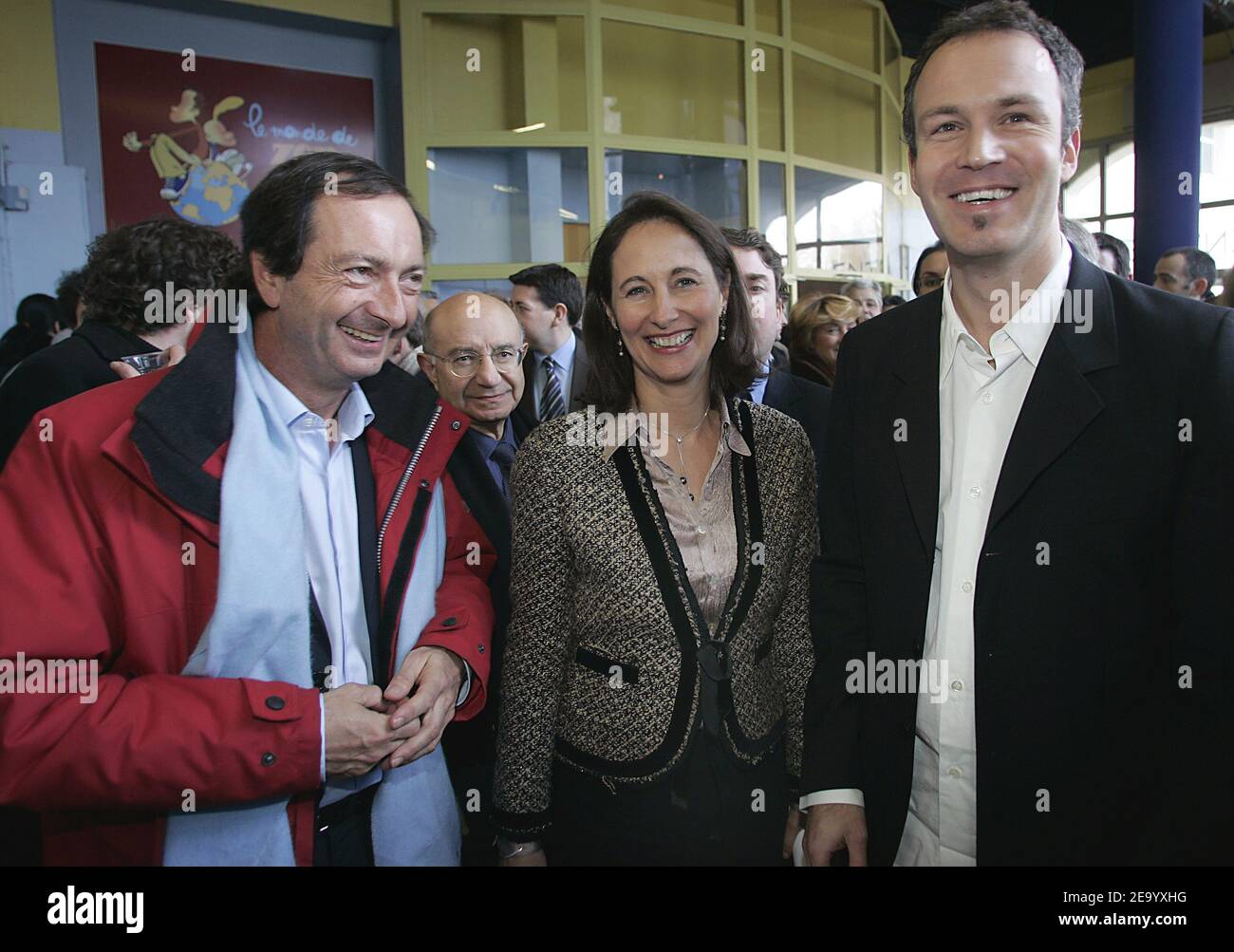 (L-R) Businessman and festival sponsor Michel Leclerc, Poitou-Charente ...