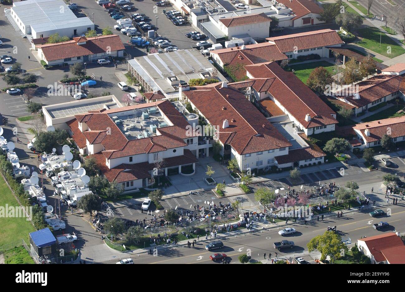 First day of the Jury Selection at the Michael Jackson's Trial. Santa ...