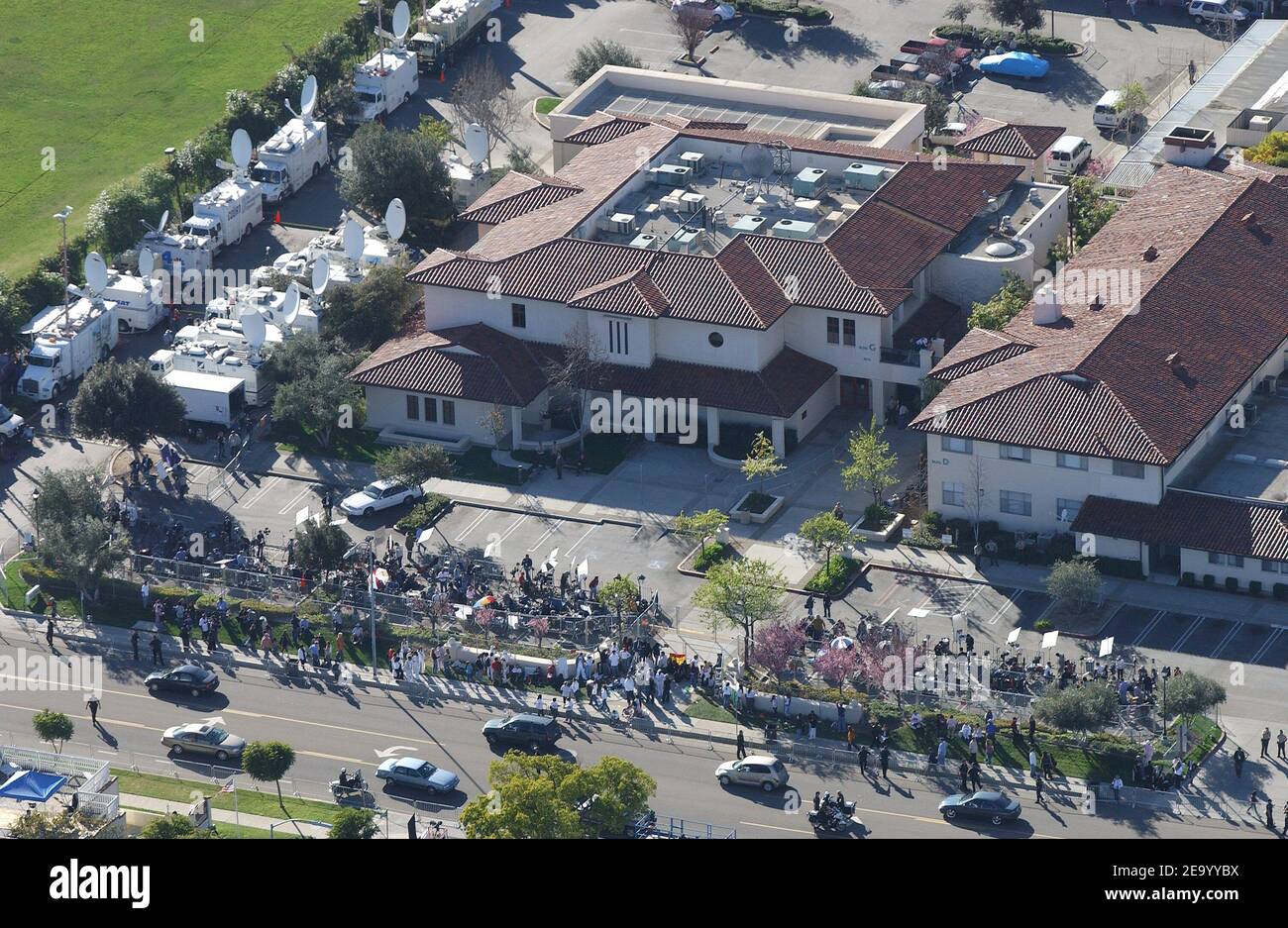 First day of the Jury Selection at the Michael Jackson's Trial. Santa ...