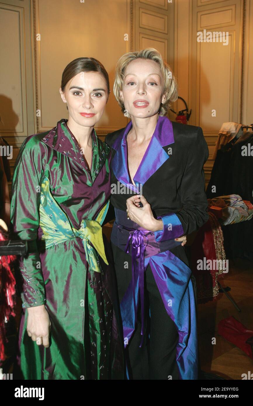 French actresses Anne Consini (L) and Caroline Sihol attend the ...