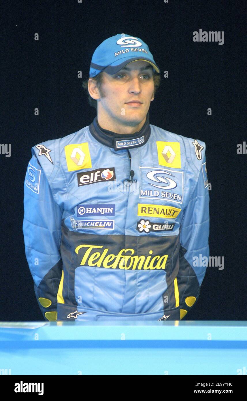 Renault Formula One test driver Franck Montagny poses at Grimaldi Forum ...