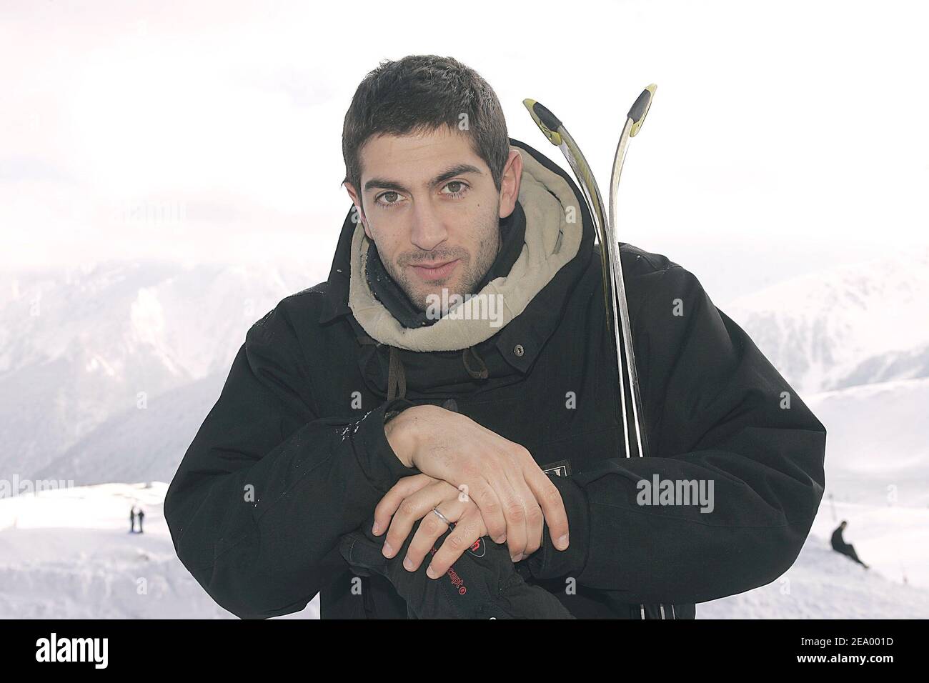 French actor Mathieu Delarive poses as cast member of the series ...