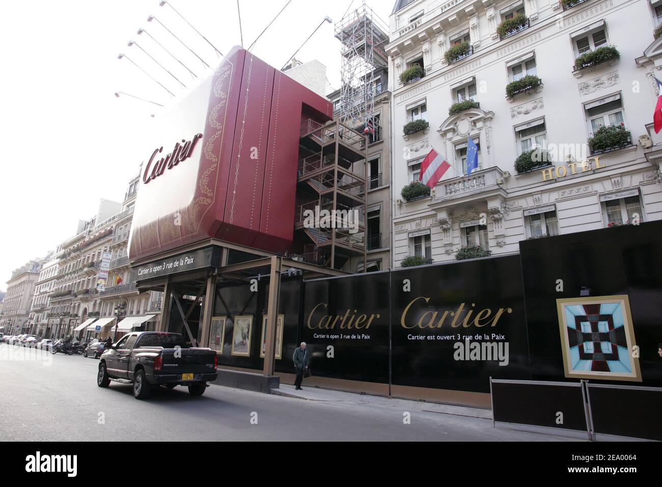 New front side of Cartier boutique located Rue de la Paix in Paris ...