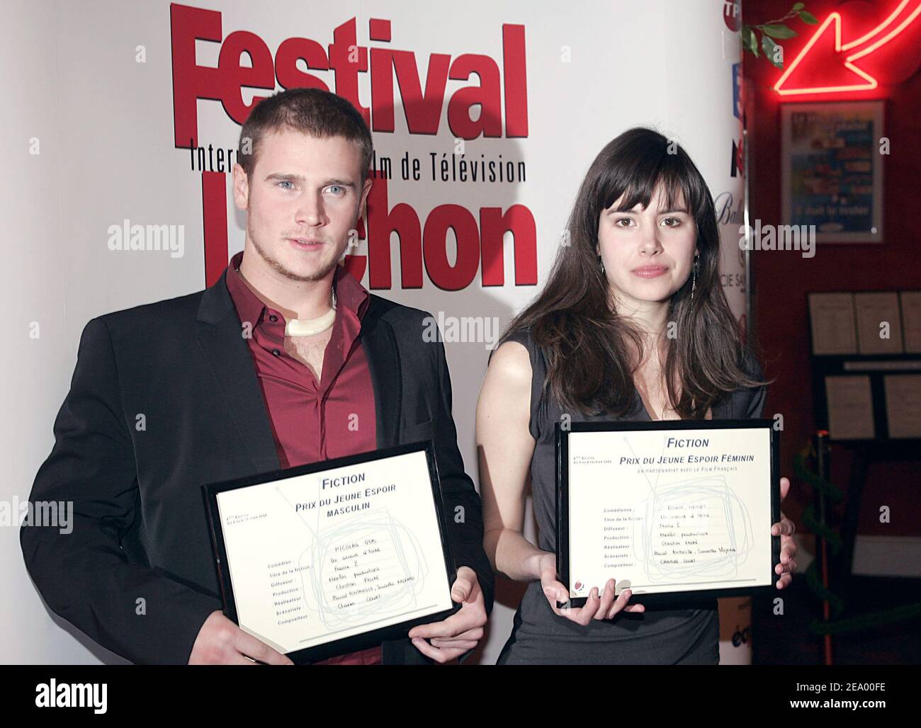 French actors Louise Monot and Nicolas Gob of the series 'Un Amour a ...