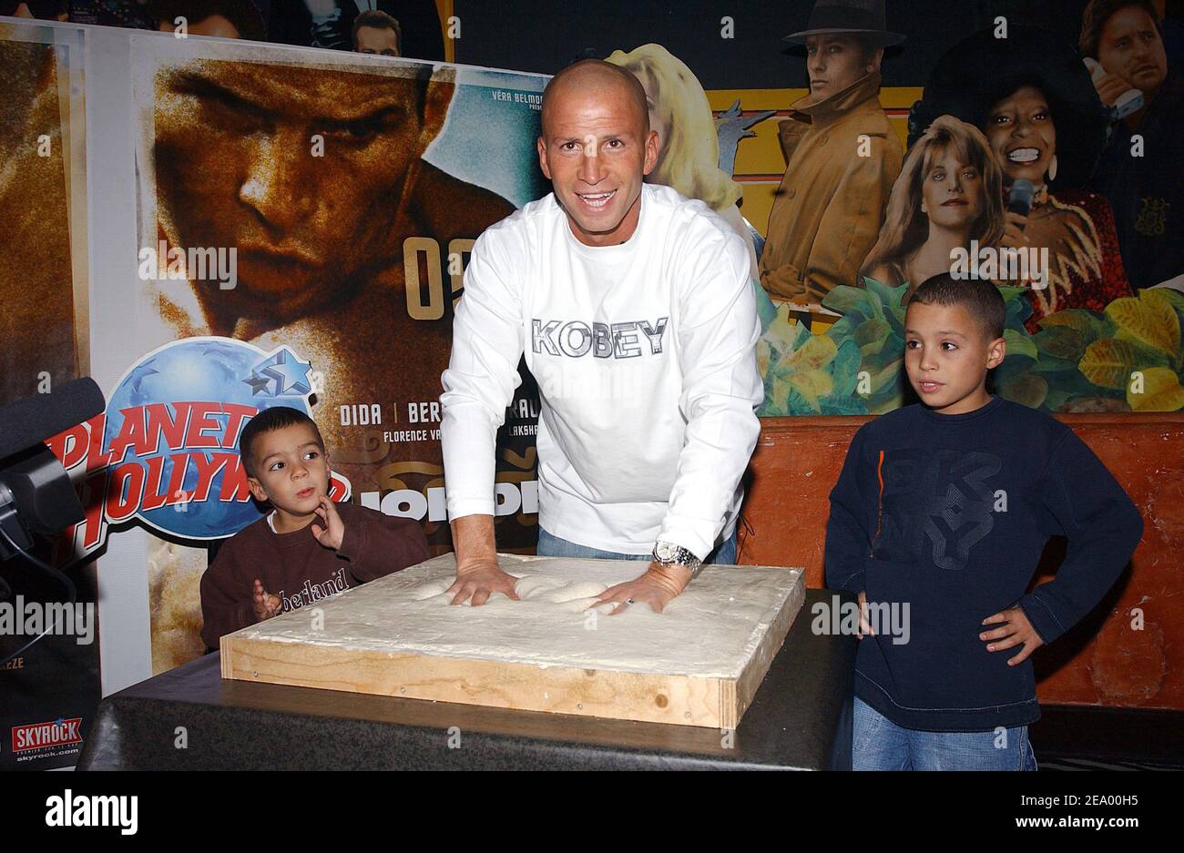 EXCLUSIVE. French actor and kick boxing champion Dida Diafat prints his ...