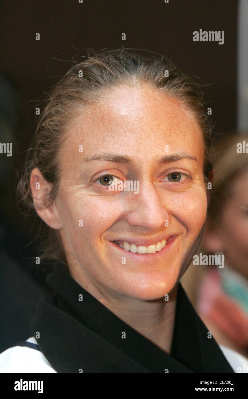 French tennis player Mary Pierce attends the press conference for the ...