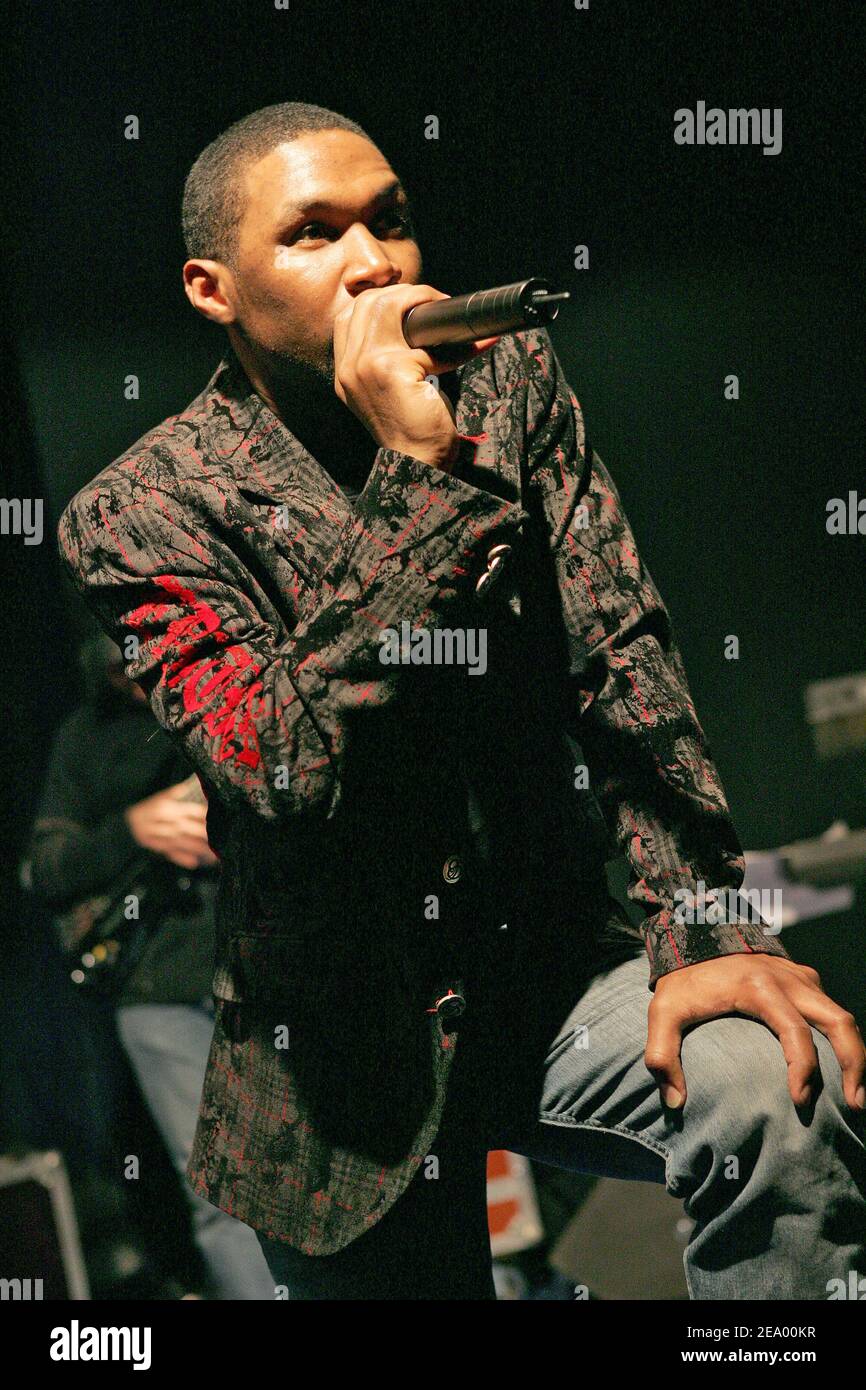 French singer Slai perfoms live at his Show Case at Bmg Sony on Clichy ...