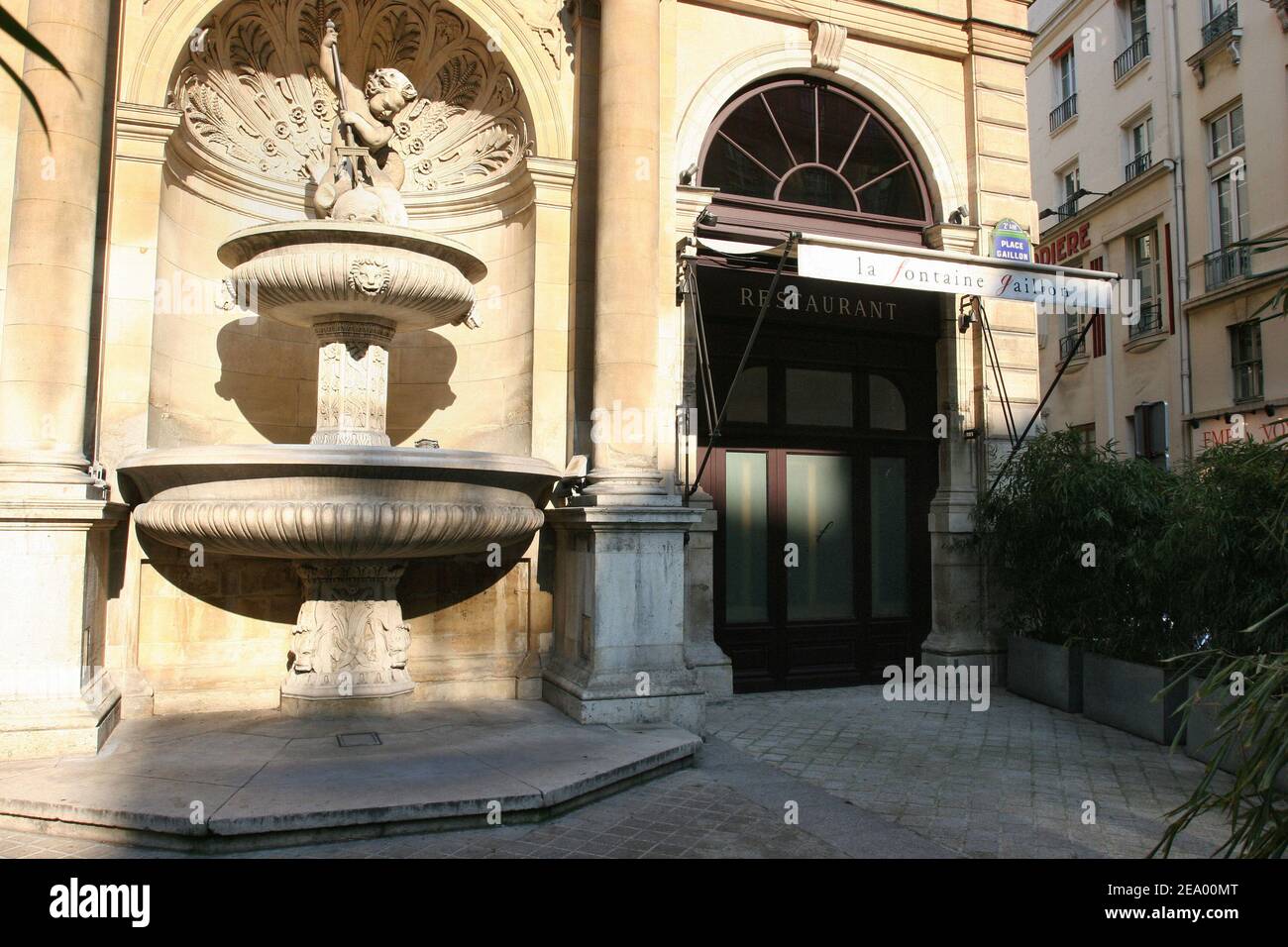 The famous restaurant - La Fontaine Gaillon - managed by the French ...