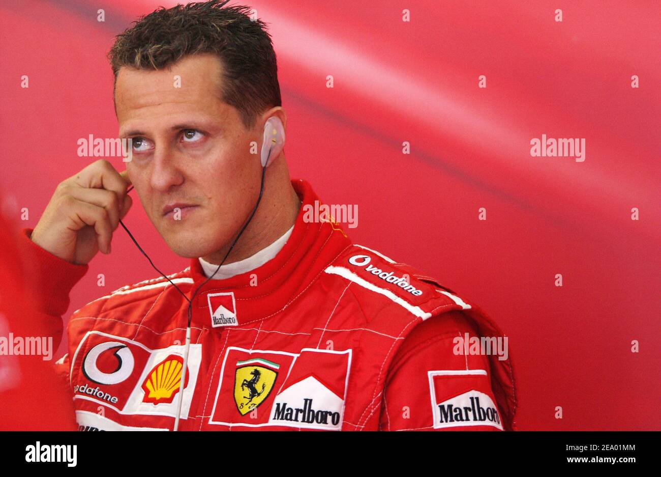German Formula 1 driver Michael Schumacher (Ferrari team) after the ...