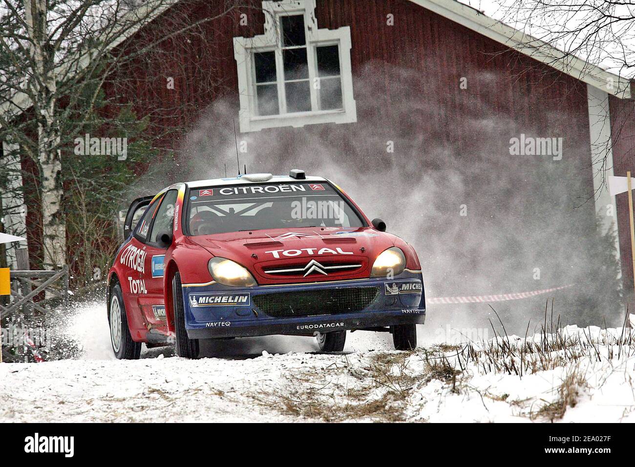 French driver Sebastien Loeb, Citroen Xsara WRC during the Swedish ...