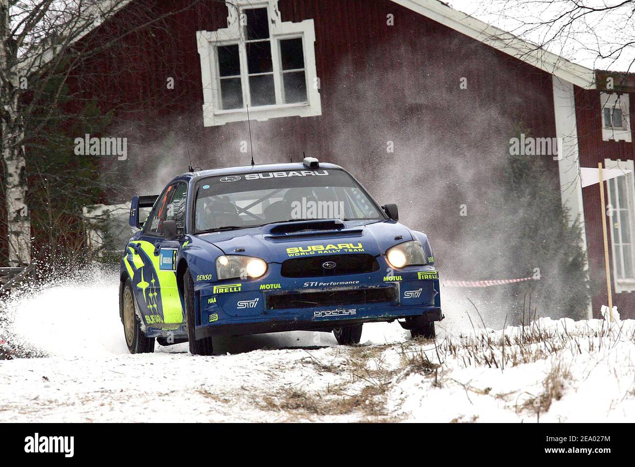 Norwegian driver Petter Solberg, Subaru Impreza WRC during the Swedish ...
