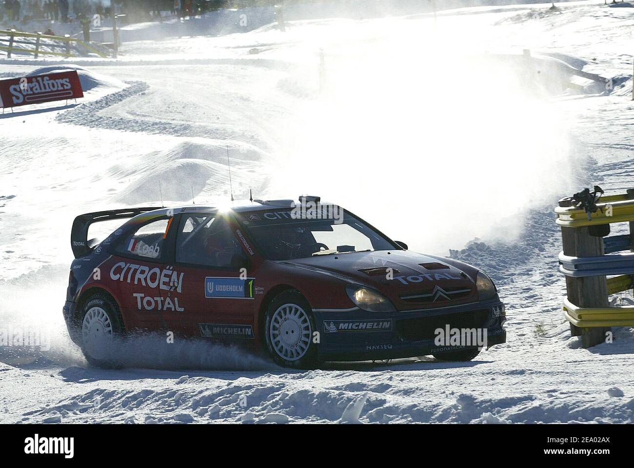 French driver Sebastien Loeb, Citroen Xsara WRC, during the Swedish ...