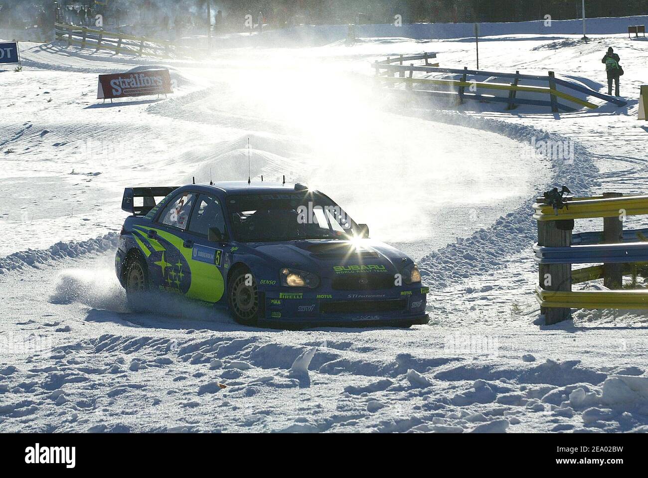 Norwegian driver Petter Solberg, Subaru Impreza WRC during the Swedish ...