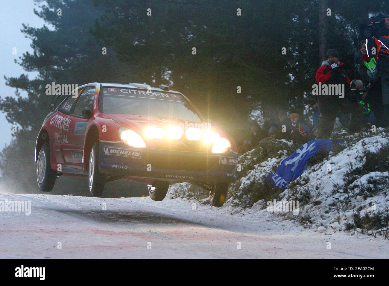 French driver Sebastien Loeb, Citroen Xsara WRC during the Swedish ...