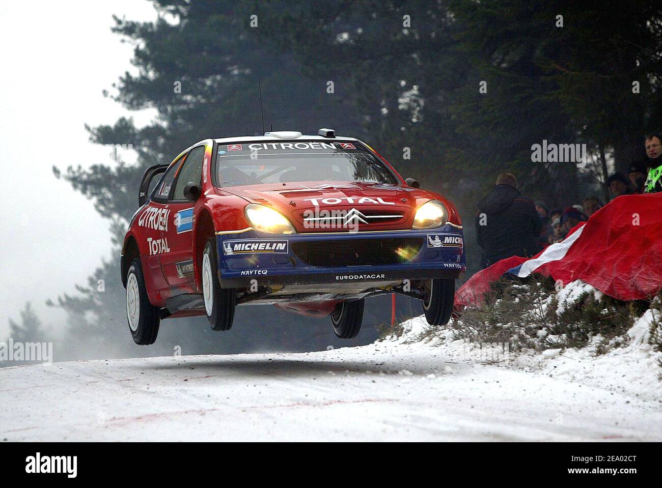 French driver Sebastien Loeb, Citroen Xsara WRC, during the Swedish ...