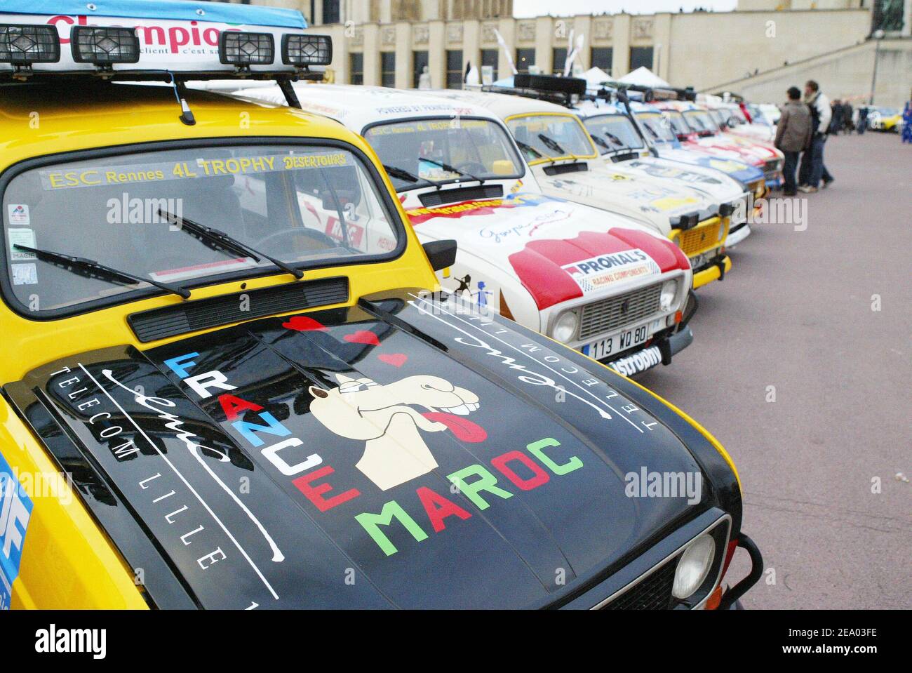 "The ""start village"" of the 8th Raid 4L Trophy at the Trocadero in ...