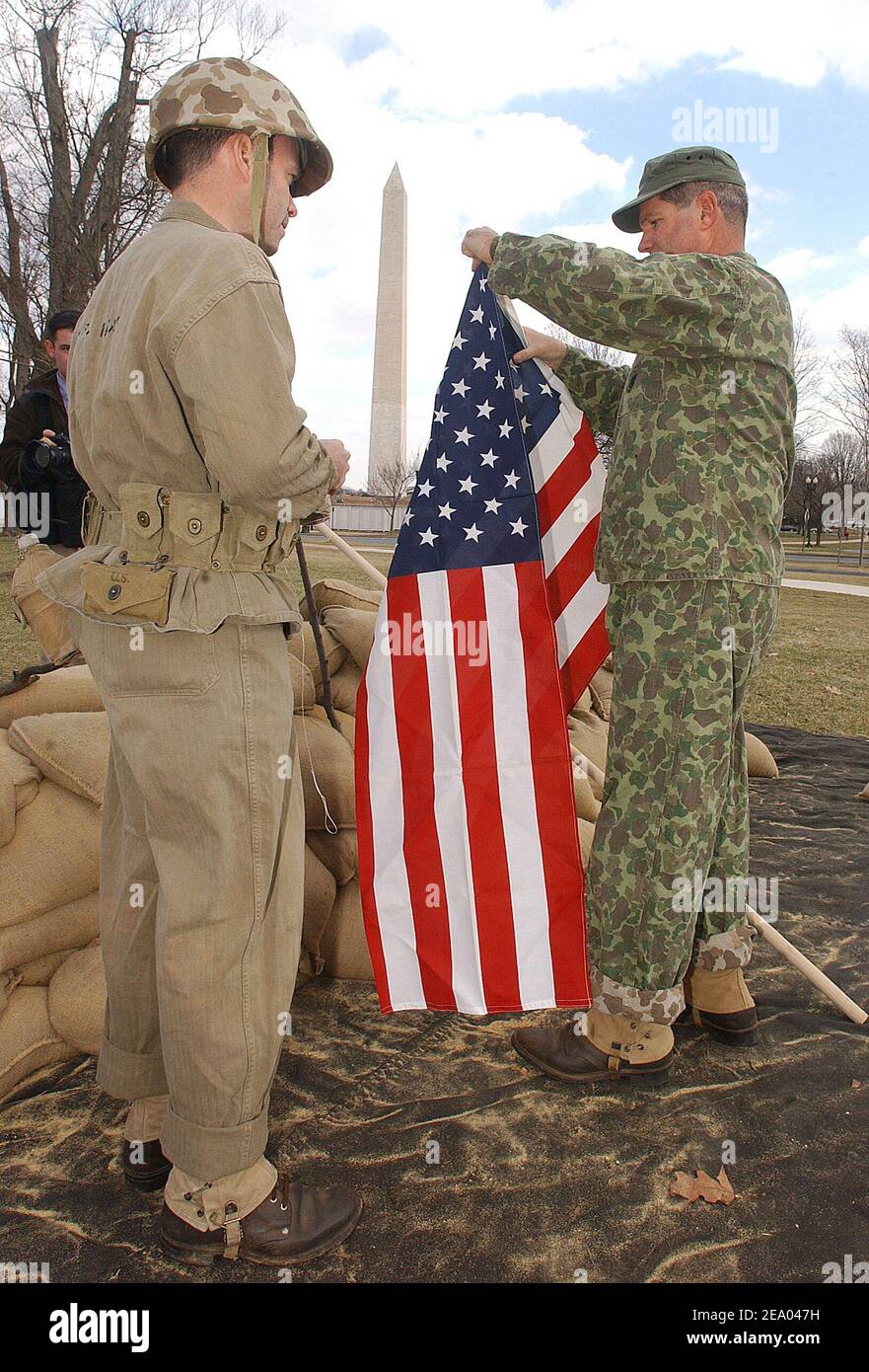 Steven Price, a Park Service rangers dress in WWII-period uniforms at ...