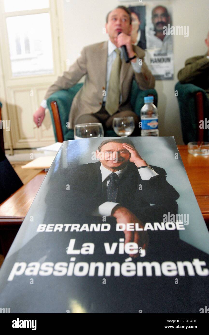 Paris Mayor Bertrand Delanoe promotes his new book, 'La vie ...