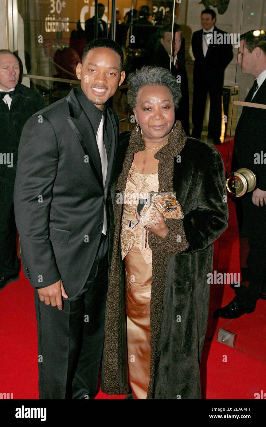 American actor Will Smith and his mother arrive at the 30th Cesar ...