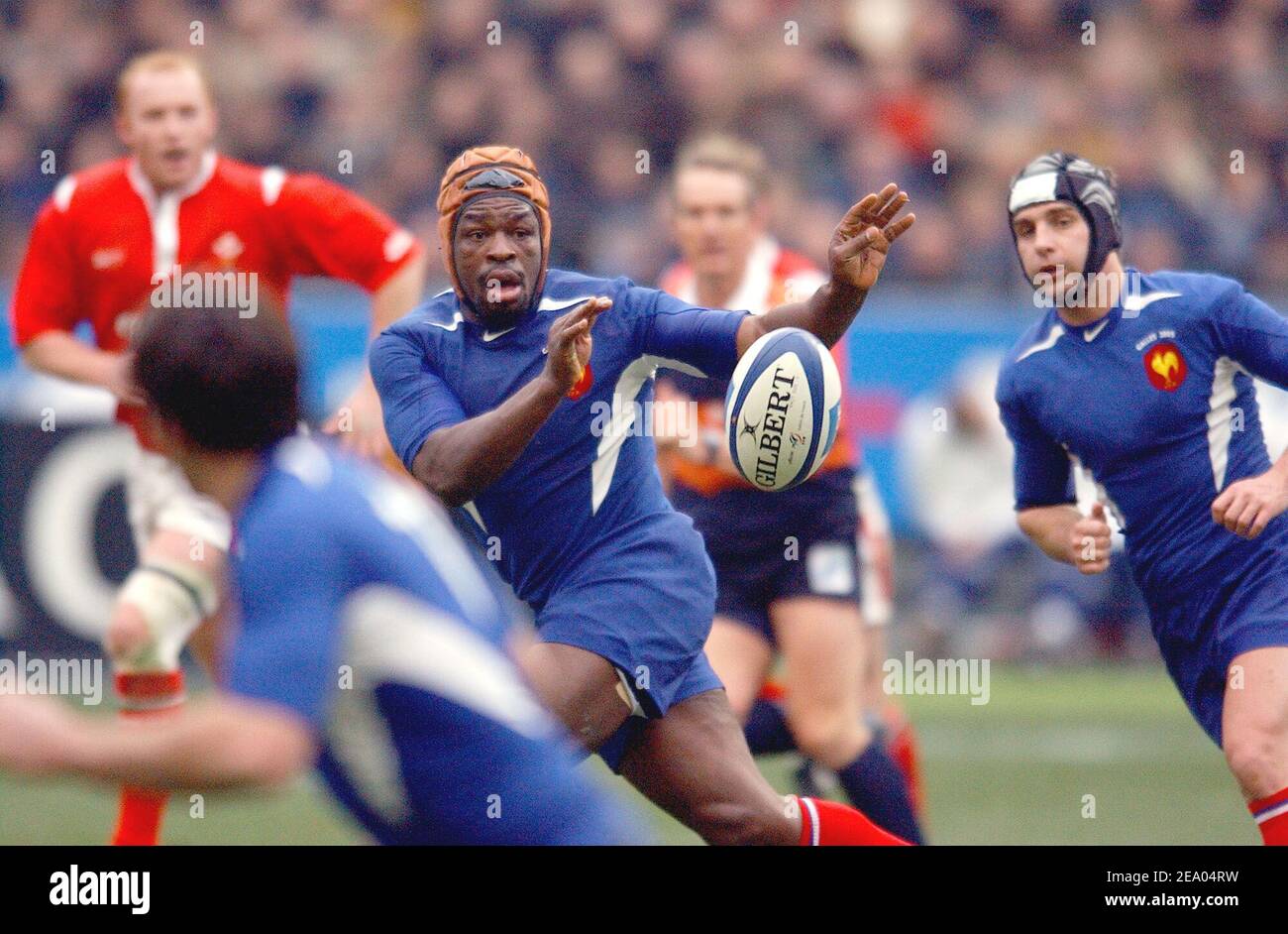 French player Serge Betsen during the match France-Wales RBS 6 Nations ...