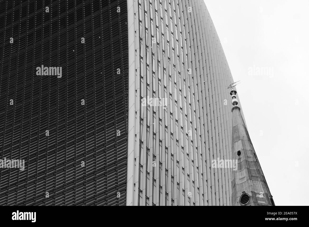 Contemporary buildings in the city of london Black and White Stock ...