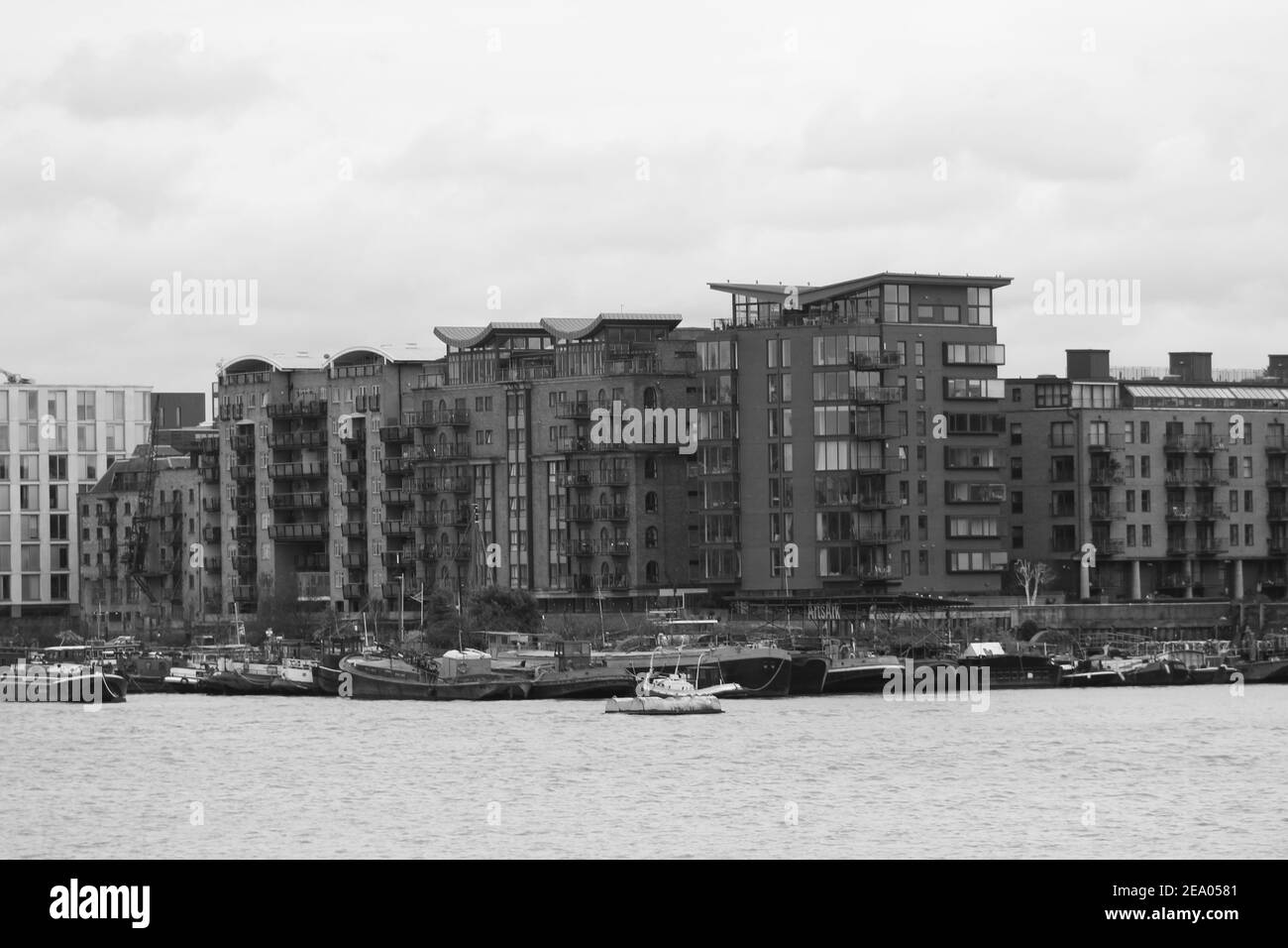 Contemporary buildings in the city of london Black and White Stock ...