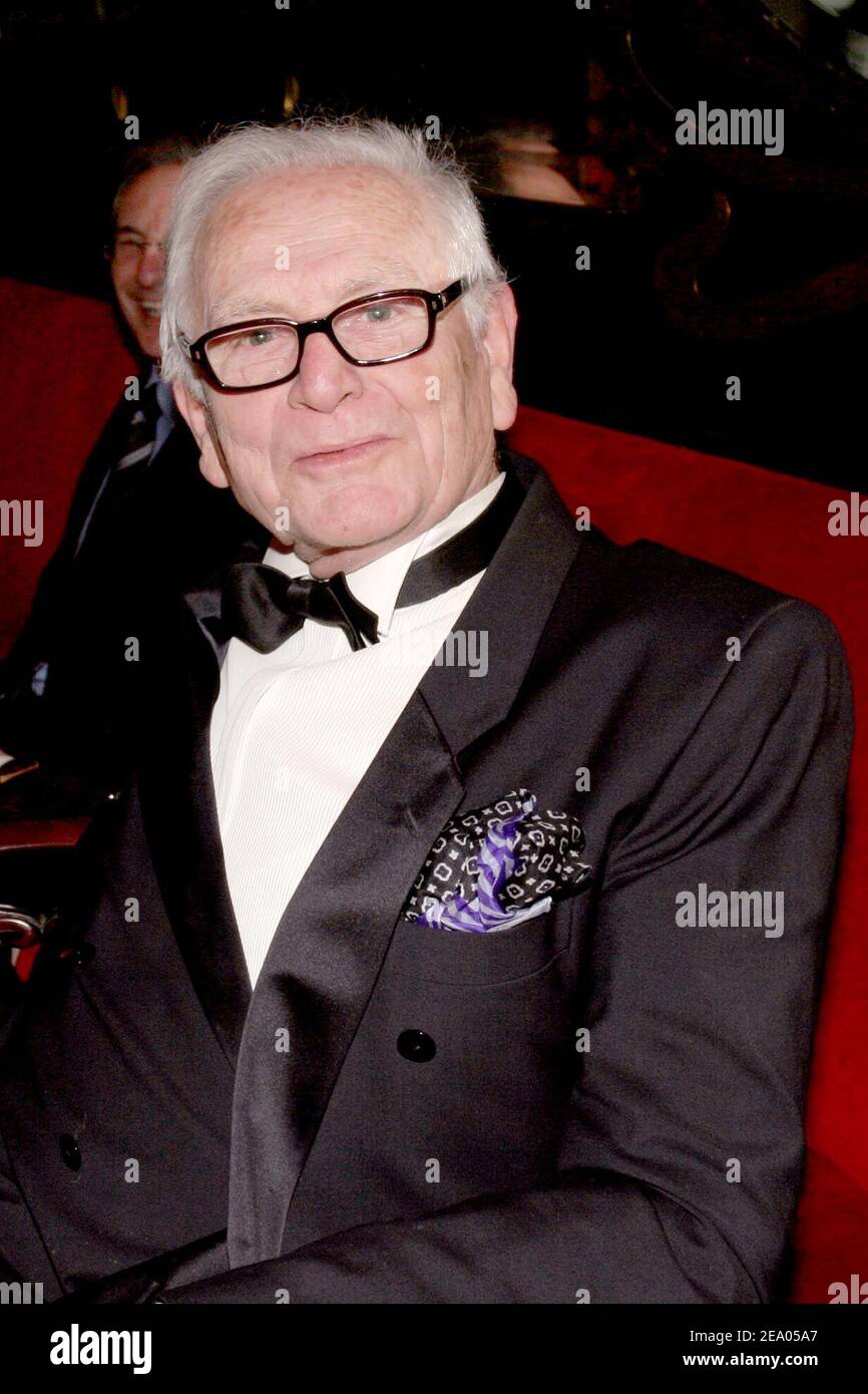 EXCLUSIVE. French fashion designer Pierre Cardin during a dinner he ...