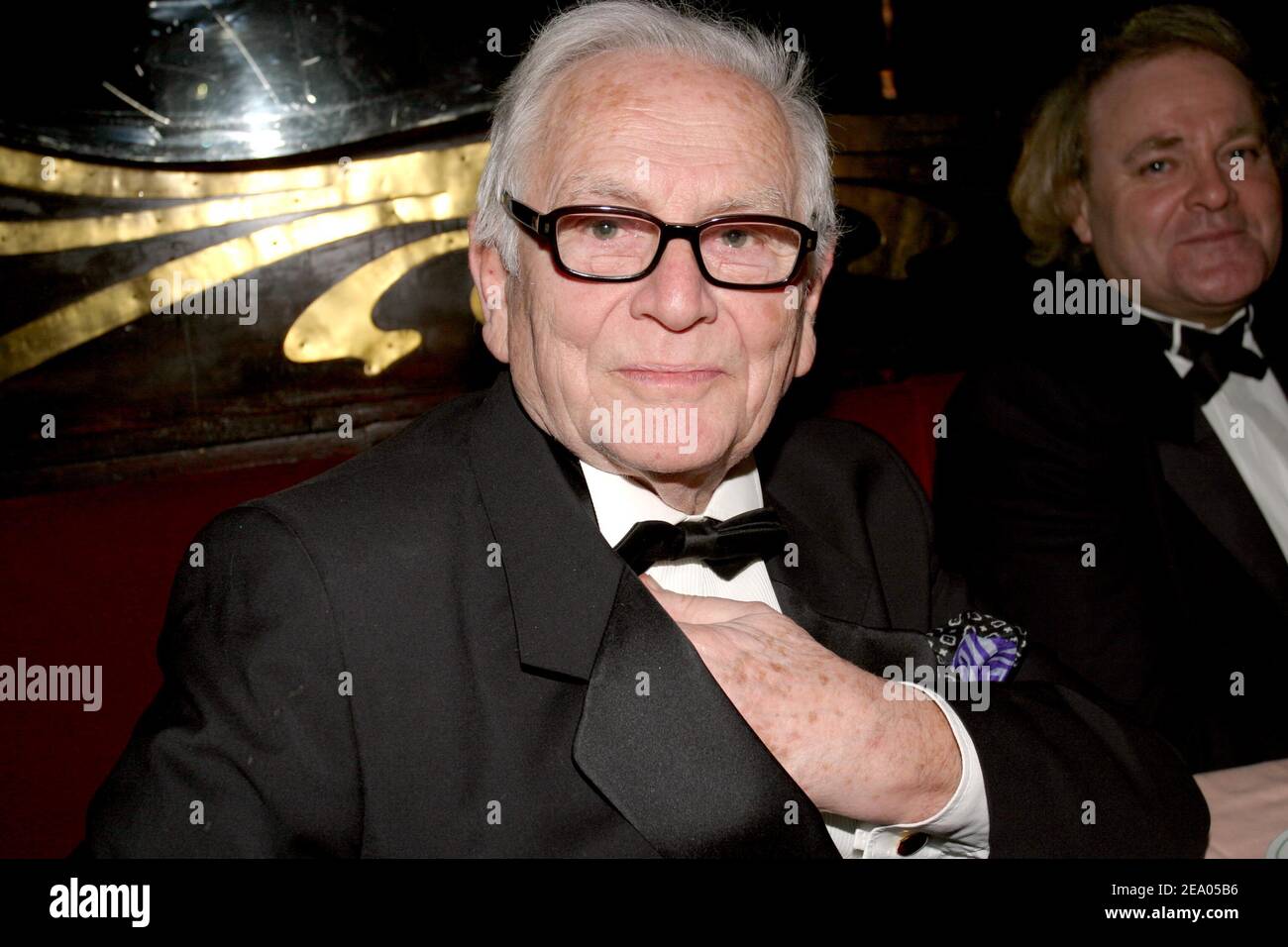 EXCLUSIVE. French fashion designer Pierre Cardin during a dinner he ...