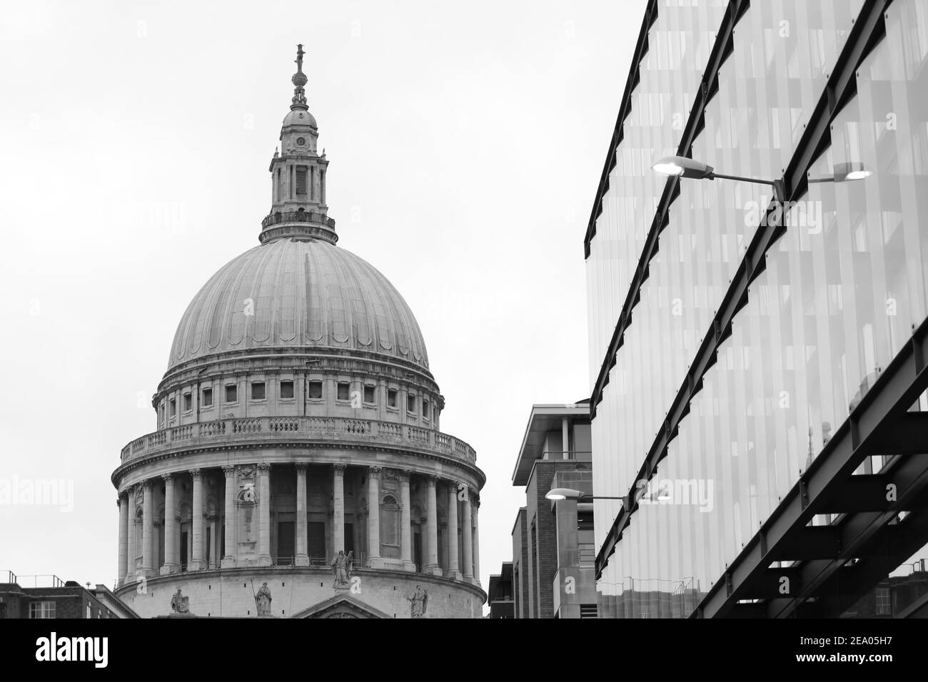 Contemporary buildings in the city of london Black and White Stock ...