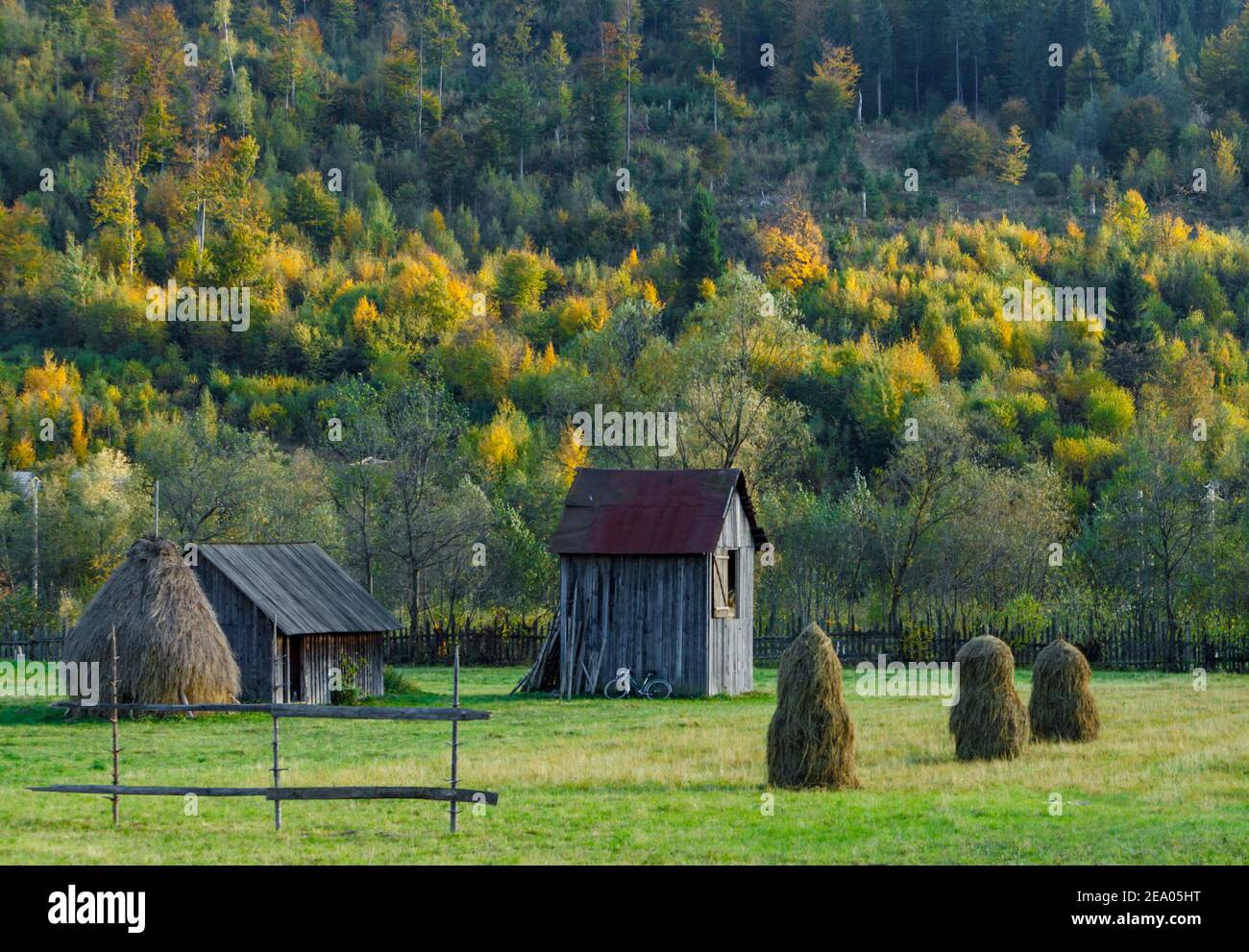Landscape in a rural area from Bucovina in Romania Stock Photo - Alamy