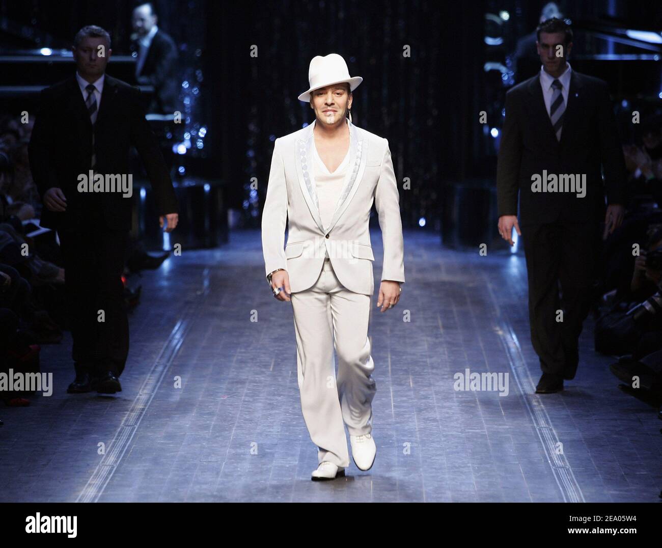 British fashion designer John Galliano at the end of Christian Dior's ...