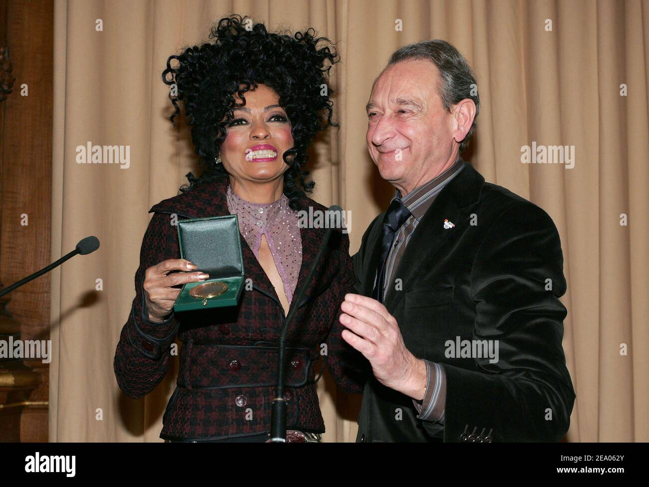 U.S. singer Diana Ross is presented with the Great Vermeil Medal of ...