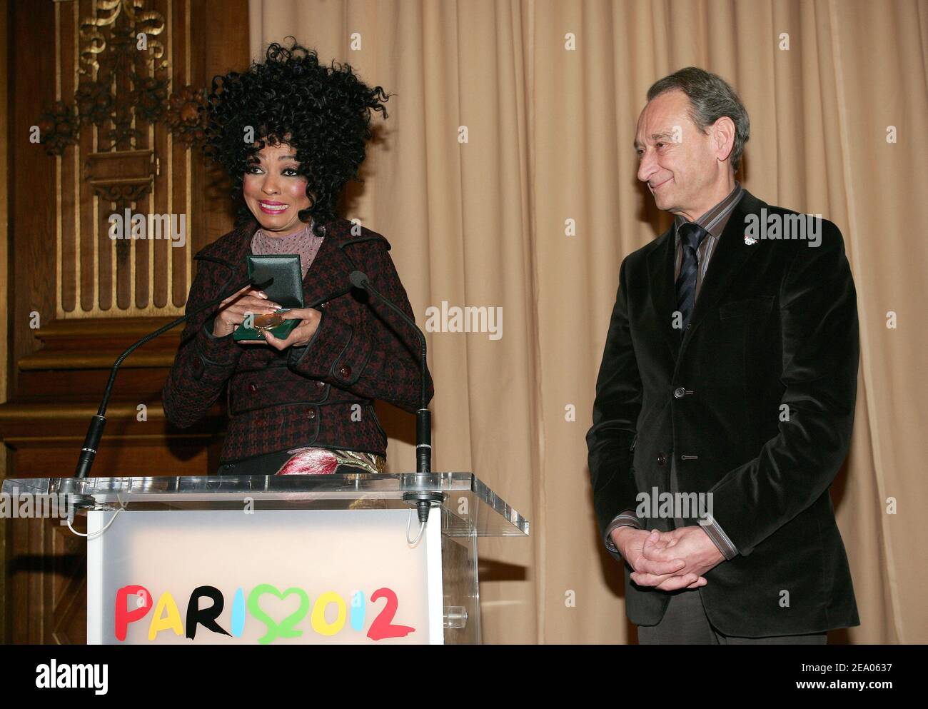 U.S. singer Diana Ross is presented with the Great Vermeil Medal of ...