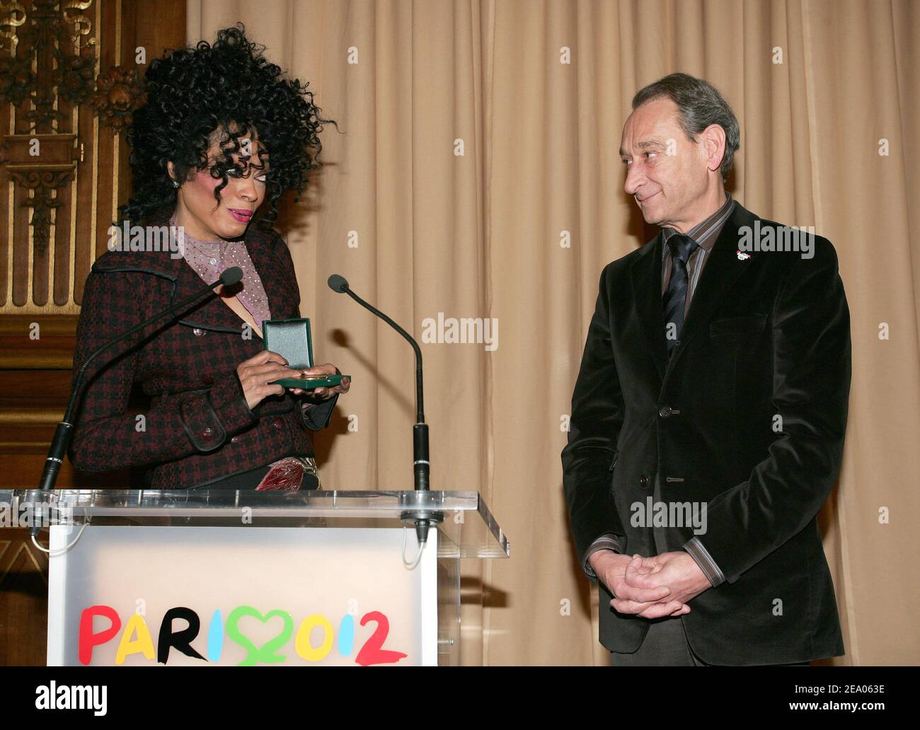 U.S. singer Diana Ross is presented with the Great Vermeil Medal of ...